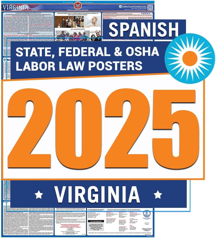 Virginia Labor Law Poster 2025- State, Federal, OSHA Compliant ...
