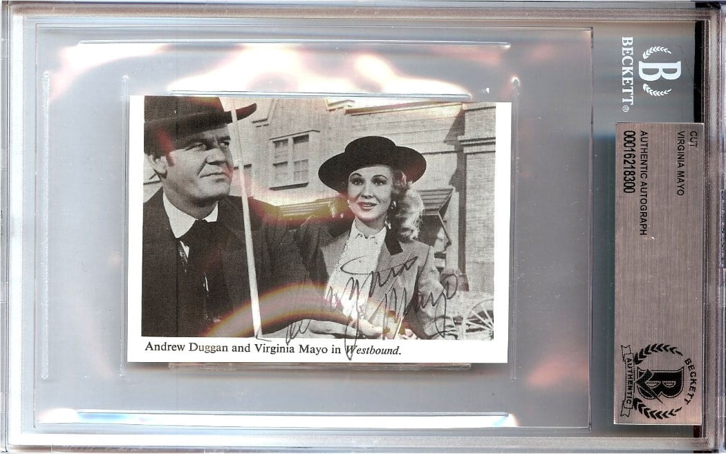 Virginia Mayo Signed Autograph Cut Signature Westbound Actress BAS ...