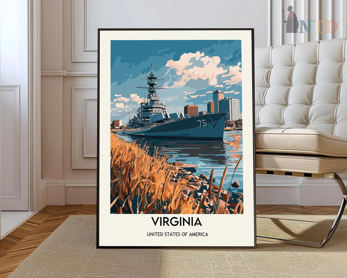 Virginia Print, Virginia Wall Art, Virginia Poster, Virginia Photo ...