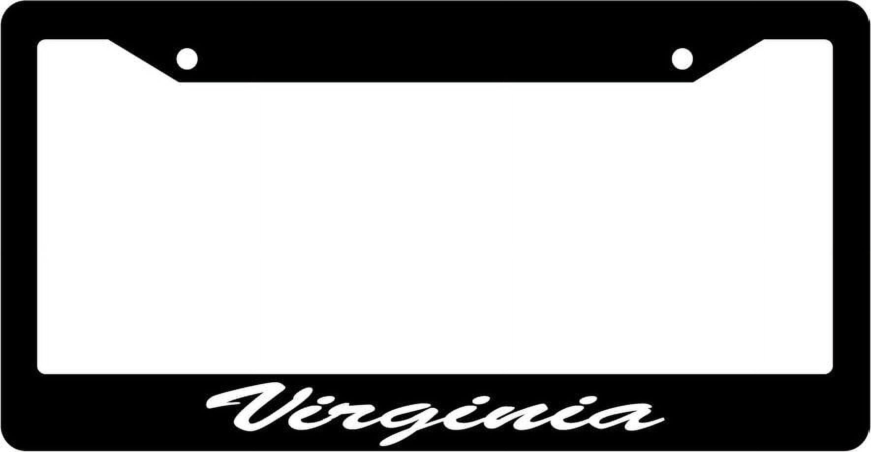 Virginia Script Black Plastic License Plate Frame EBS - Walmart.com