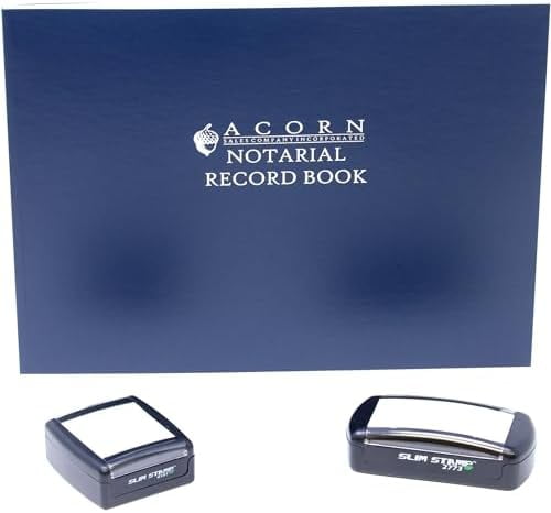 Virginia Slim Pre-Inked Notary Supply Kit, Customize Stamps with Deep ...