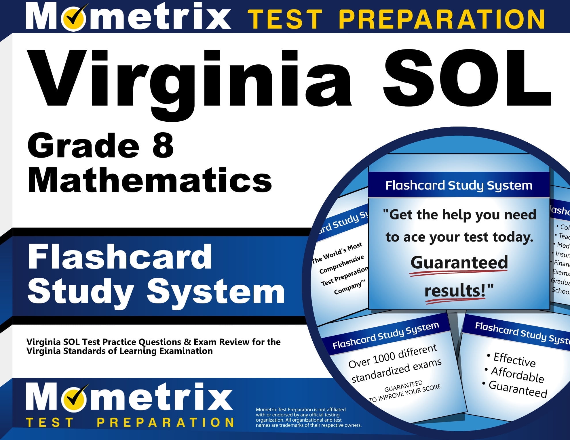Virginia Sol Grade 8 Mathematics Flashcard Study System : Virginia Sol ...
