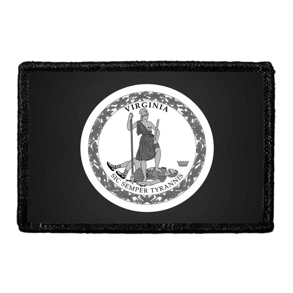Virginia State Flag - Black and White - Removable Patch - Walmart.com