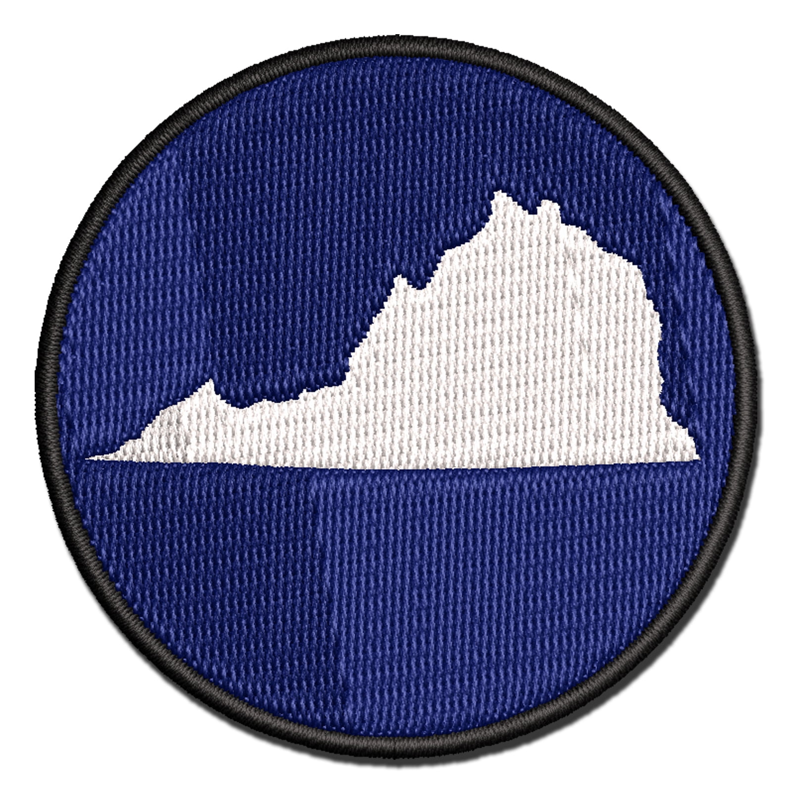 Virginia State Silhouette Applique Multi-Color Embroidered Hook & Loop ...