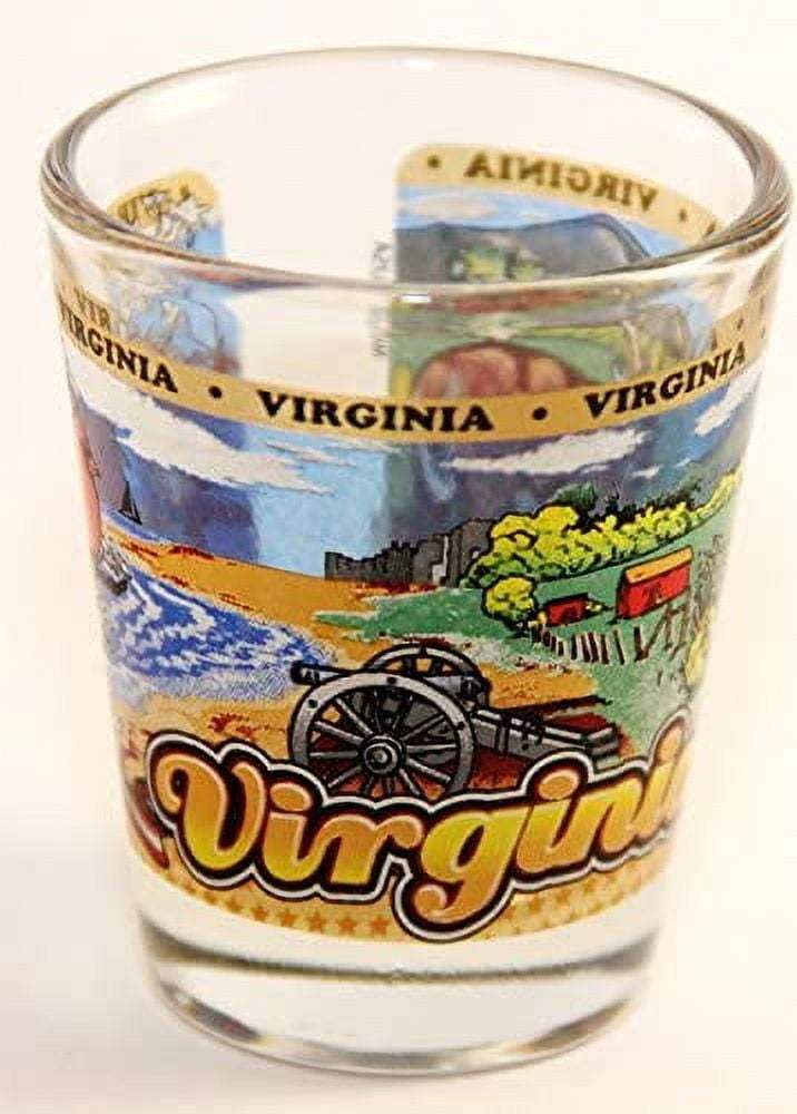 World By Shotglass, Virginia Souvenir Wraparound Shot Glass, Rare ...
