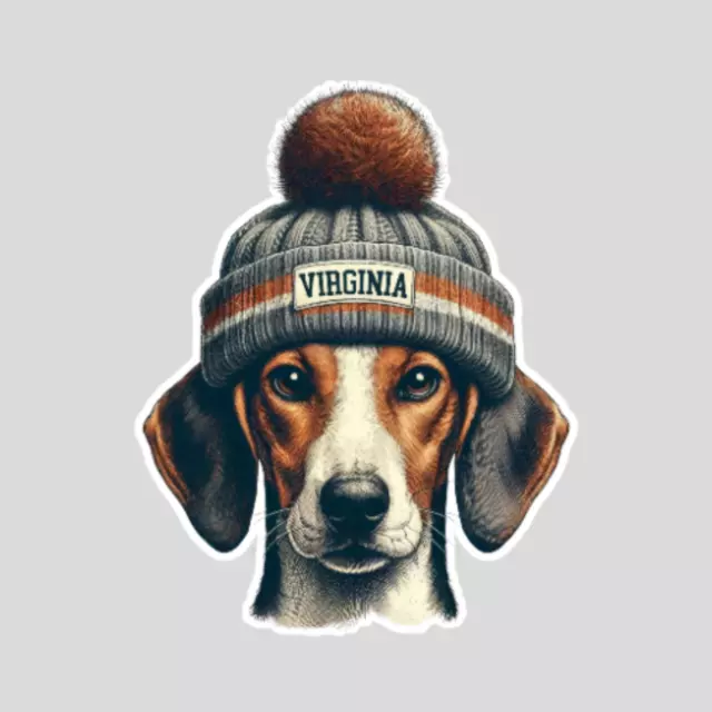 Virginia Sticker Hound Dog Cute Animal State Novelty Laptop Sticker ...