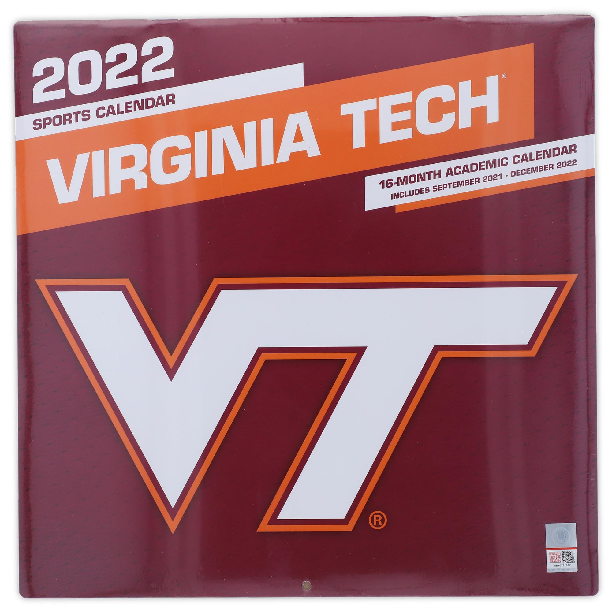 Virginia Tech Hokies 2022 12X12 Team Wall Calendar Turner Sports, by ...