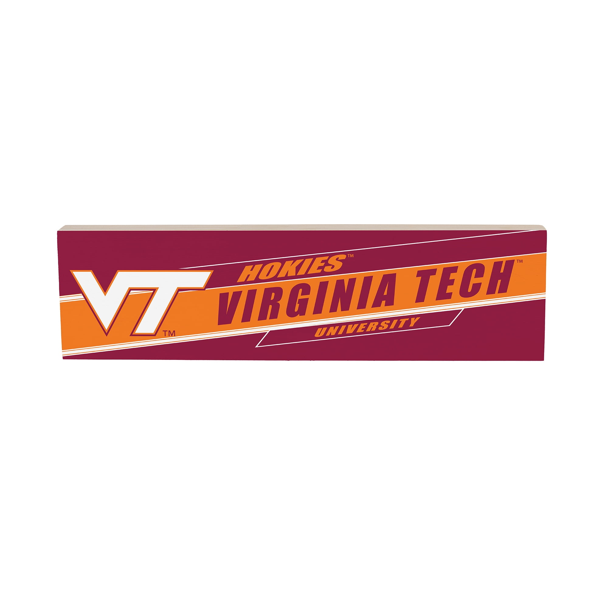 Virginia Tech Hokies 5" x 18" Shadow Logo Wood Mantle Sign - Walmart.com