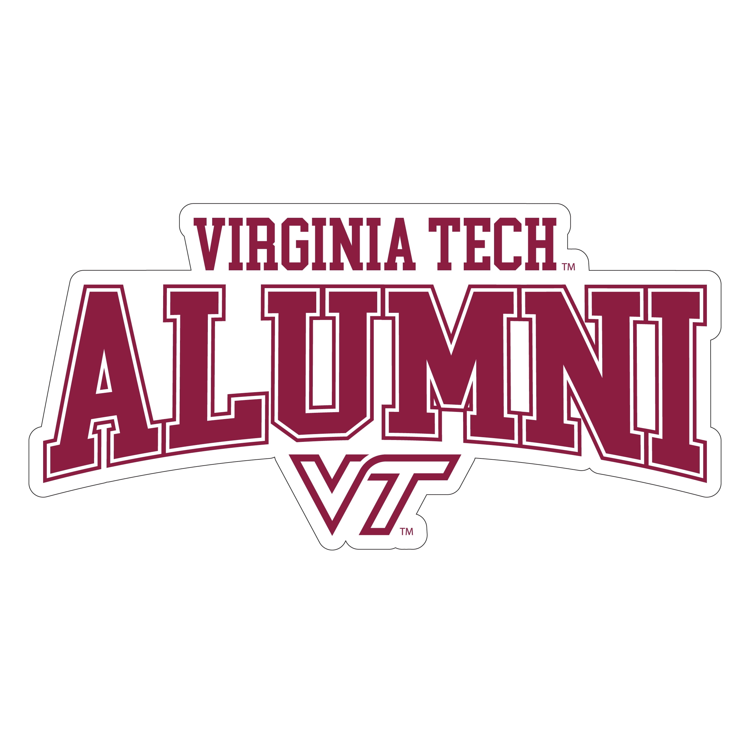 Virginia Tech Hokies Laser Cut Alumni Vinyl Sticker - Officially ...