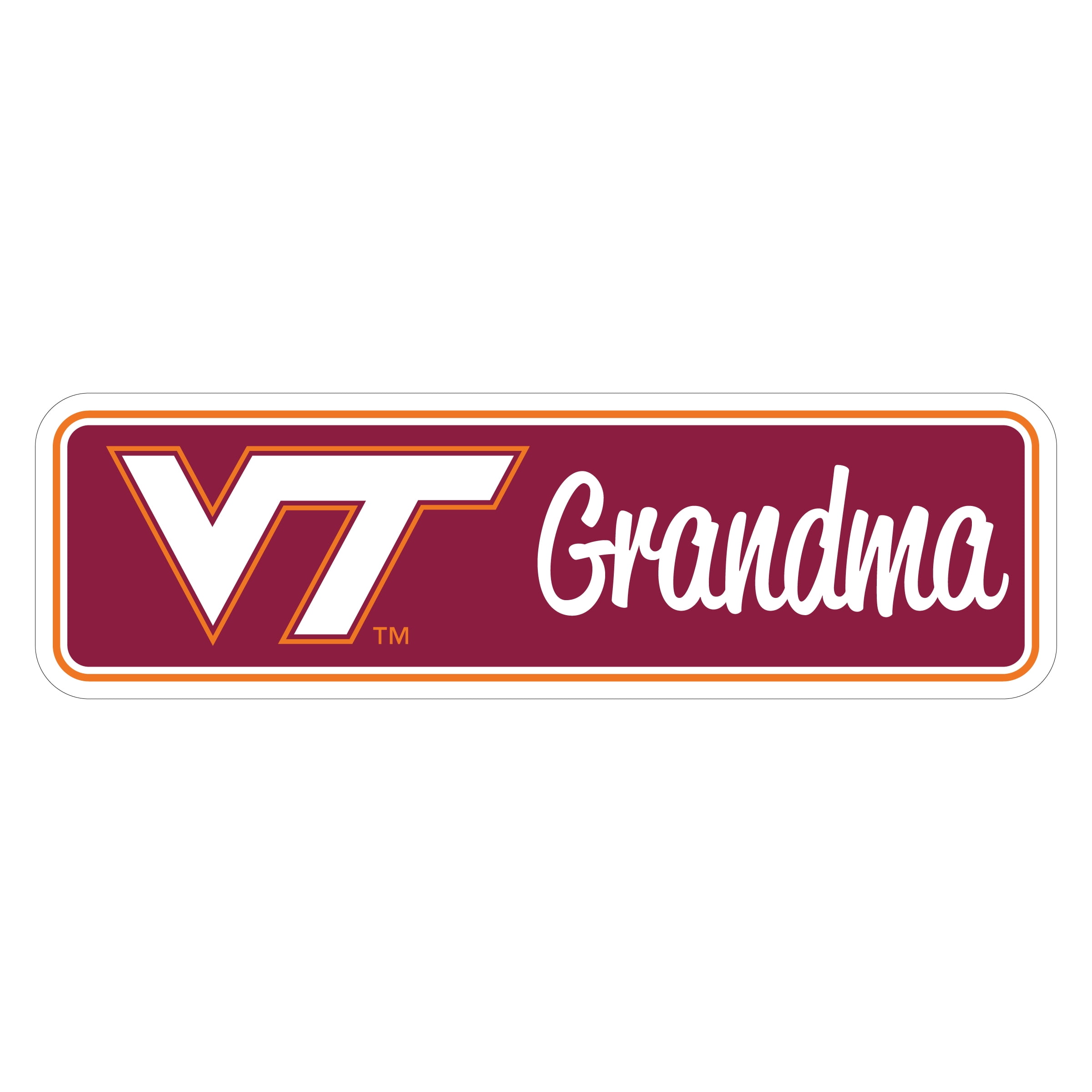 Virginia Tech Hokies Proud Grandma Die Cut Decal Officially Licensed ...