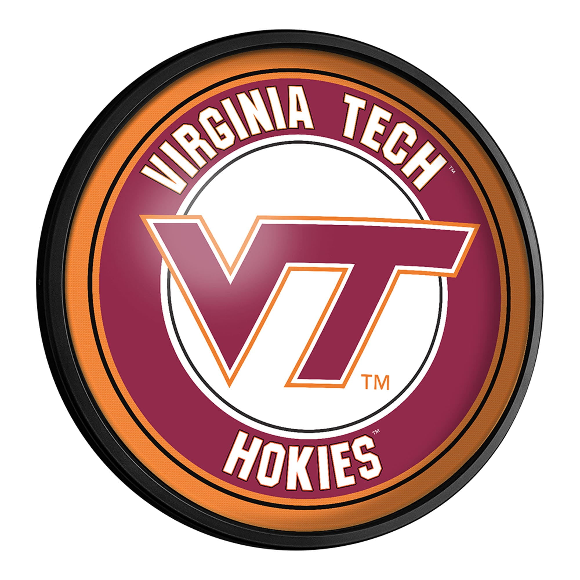Virginia Tech Hokies Logo 18'' Round Slimline Illuminated Wall Sign ...
