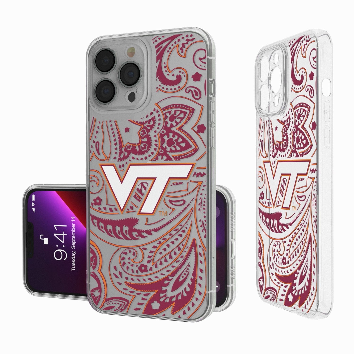 Virginia Tech Hokies iPhone Paisley Design Clear Case - Walmart.com