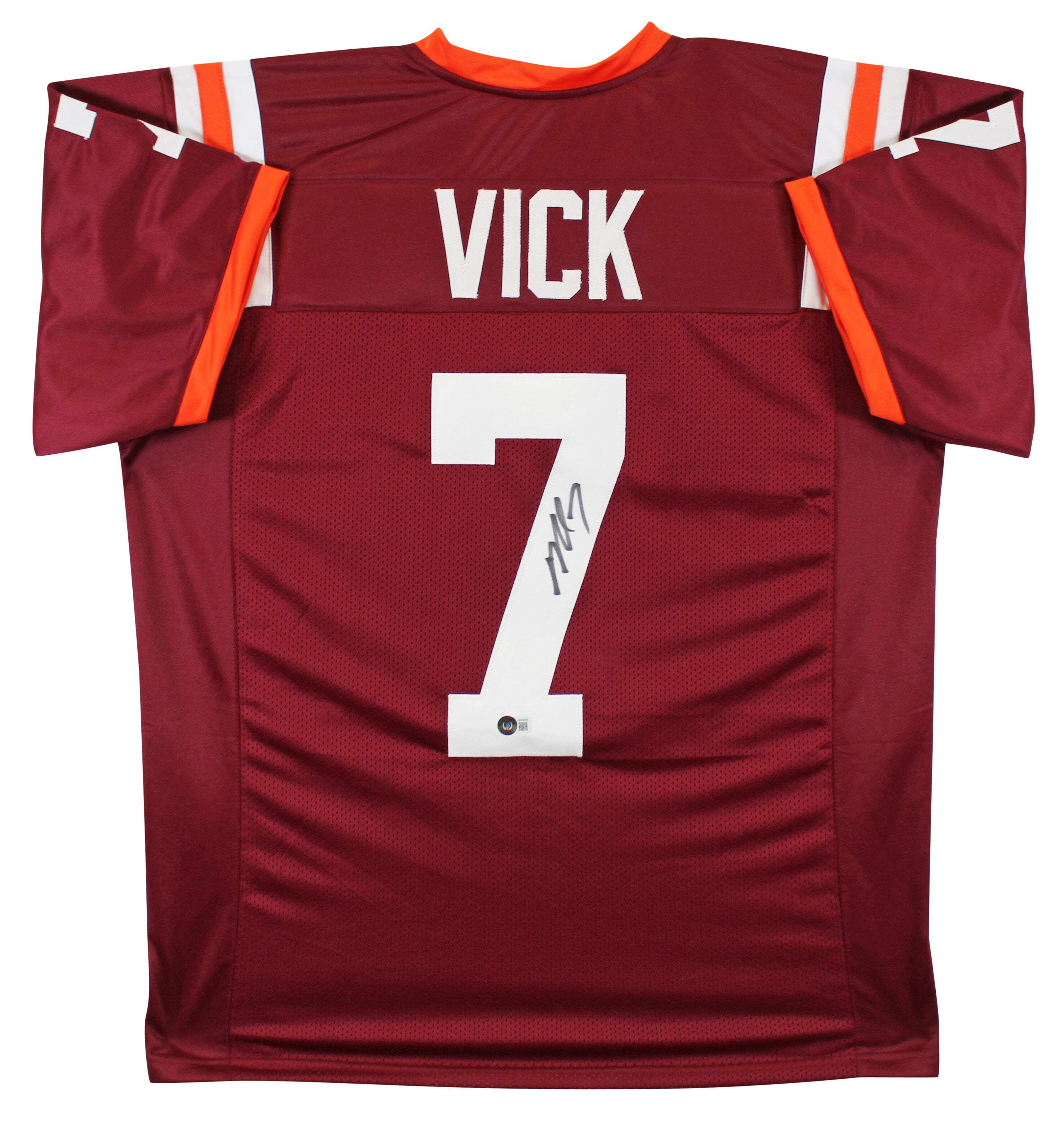 Virginia Tech Michael Vick Authentic Signed Maroon Pro Style Jersey BAS ...