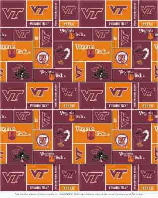 Virginia Tech Super Soft Fleece Classic Geometric Design-Sold by the ...