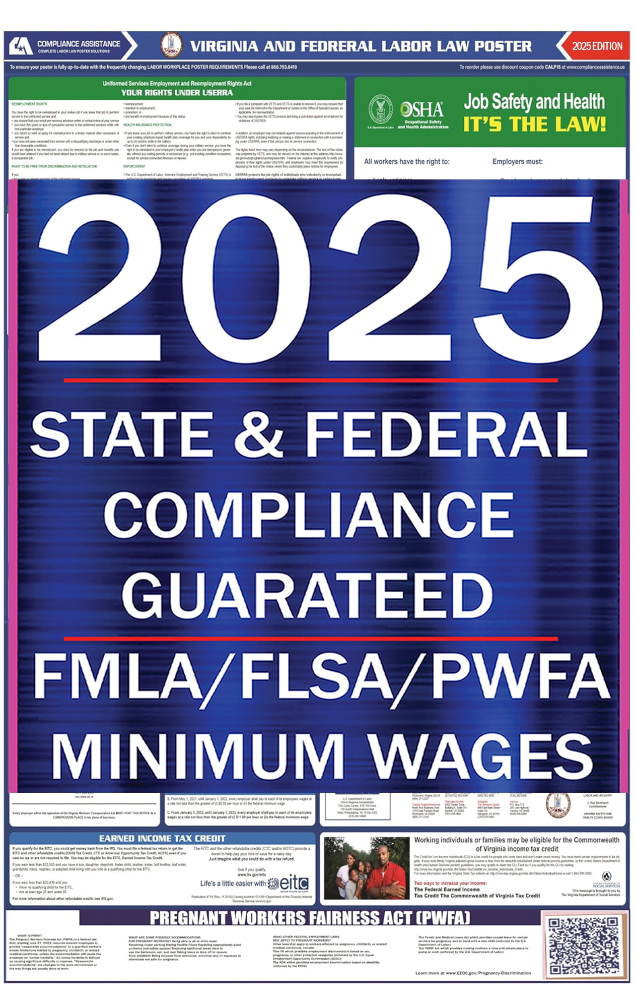 Virginia (VA) 2025 State Labor Law Poster - State, Federal and OSHA ...