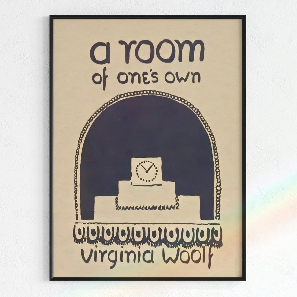 Virginia Woolf Book Cover Print, "A Room Of One'S Own", Printable ...