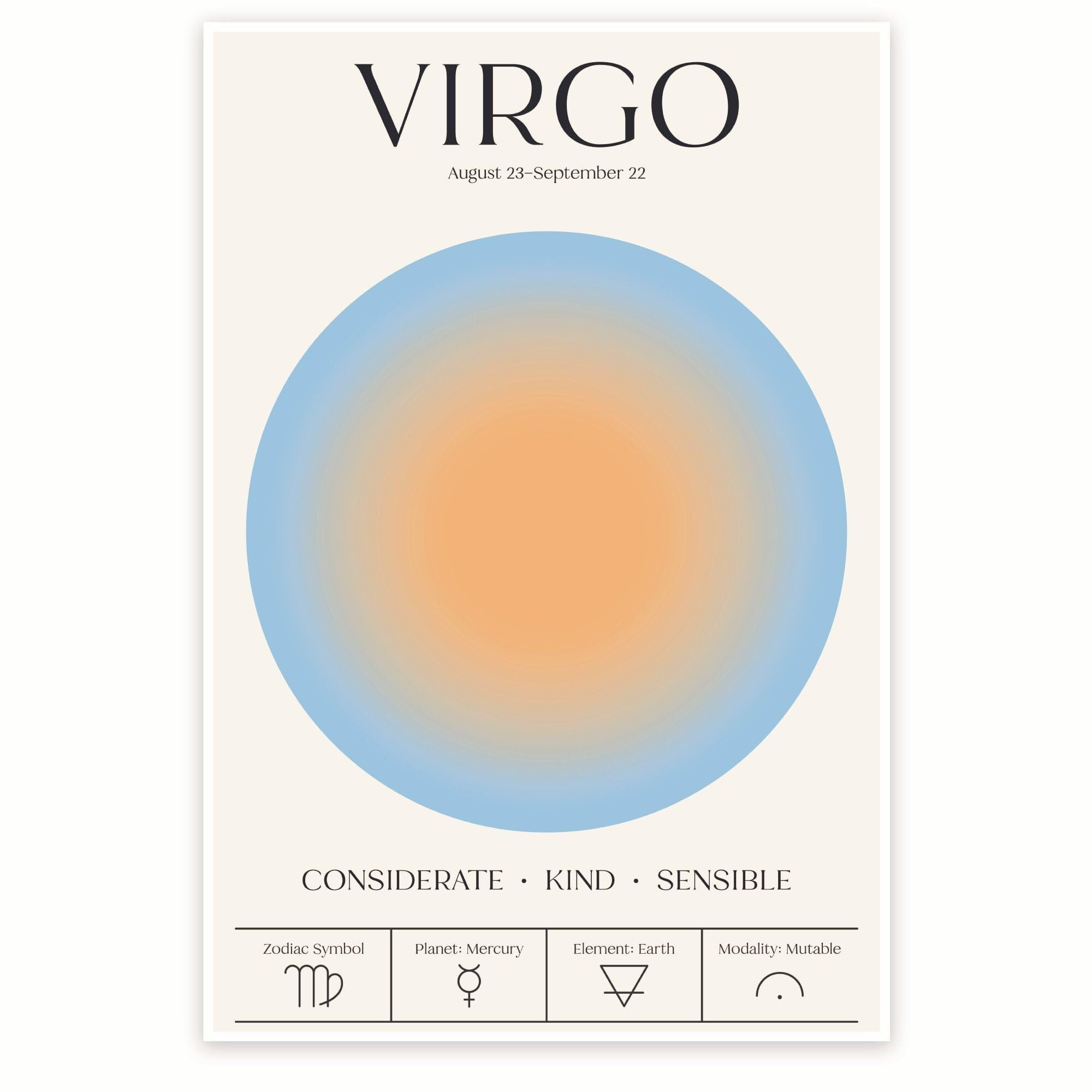 Virgo Astrology Sign - Astrological Signs - Zodiac Horoscope Wall-Art ...