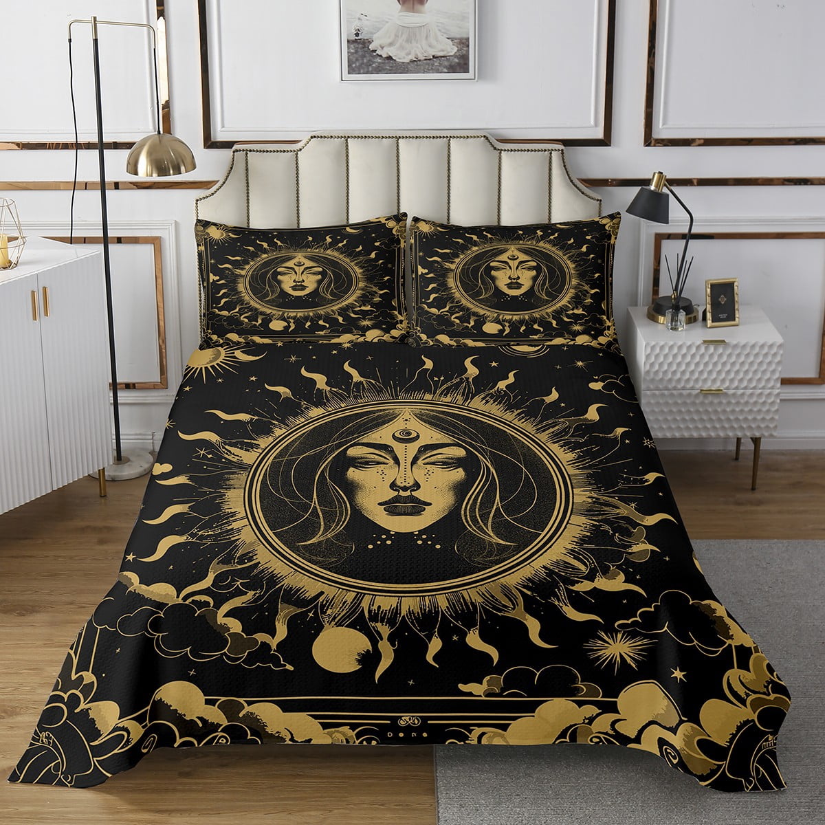 Virgo Bedspread Queen Size 12 Horoscope Astrology Quilt Set for Boys ...