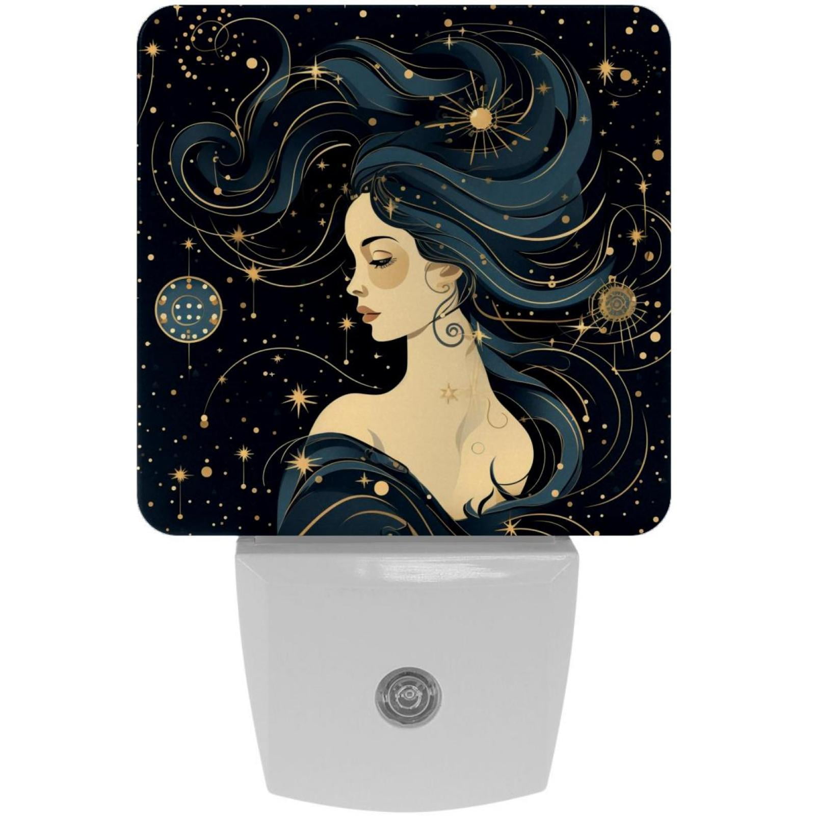 Virgo LED Square Night Lights - Energy Efficient Plug-in Wall Lamp with ...