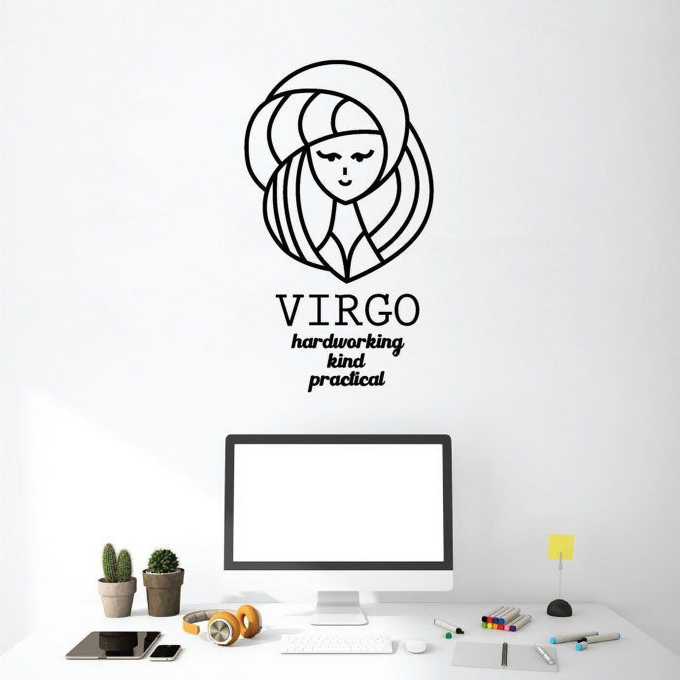Virgo Maiden Silhouette Earth Sign Symbol Hardworking Kind Practical ...