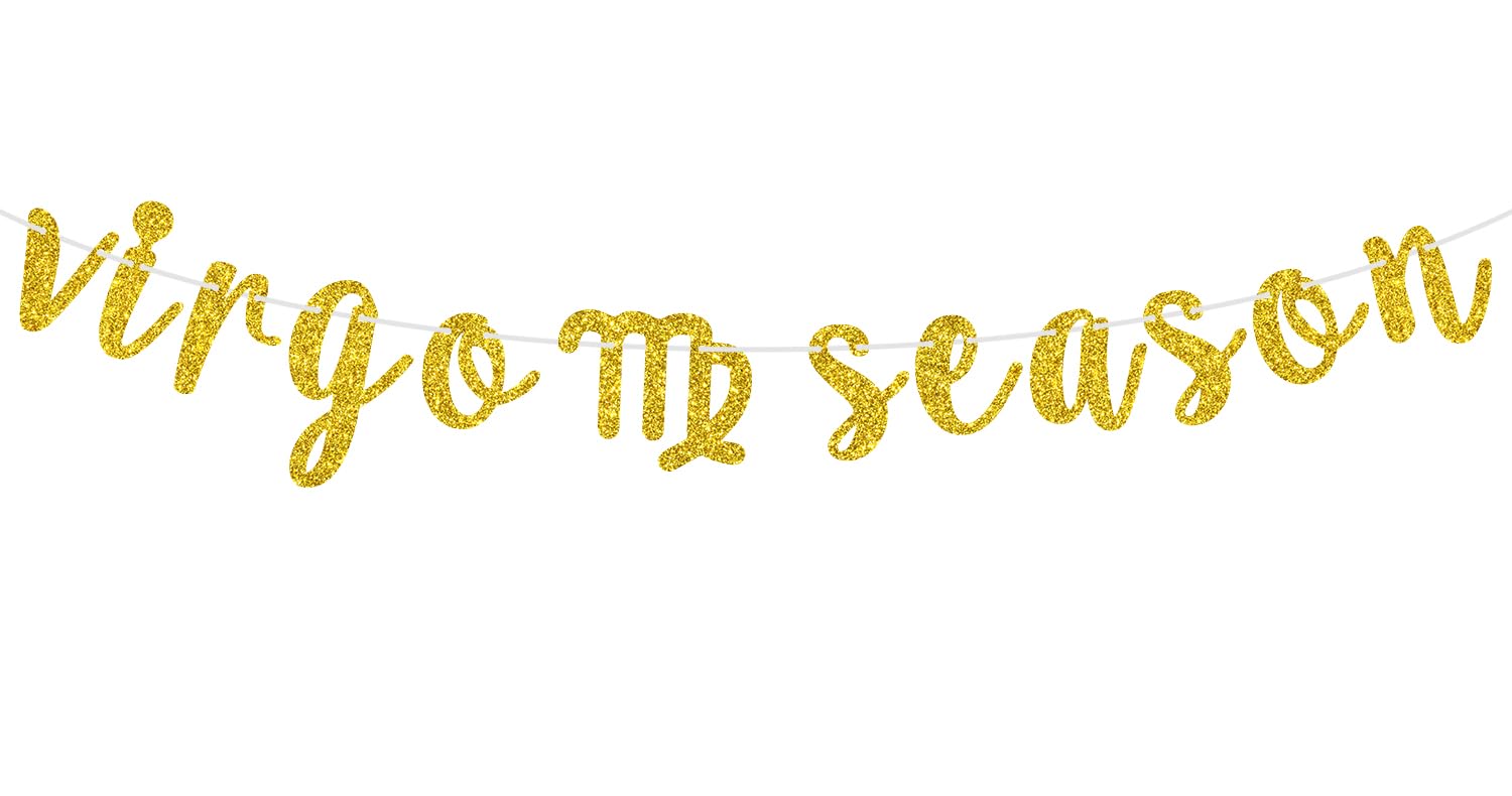 Virgo Season Banner, Happy Birthday Virgo Bunting Sign, Big Virgo ...