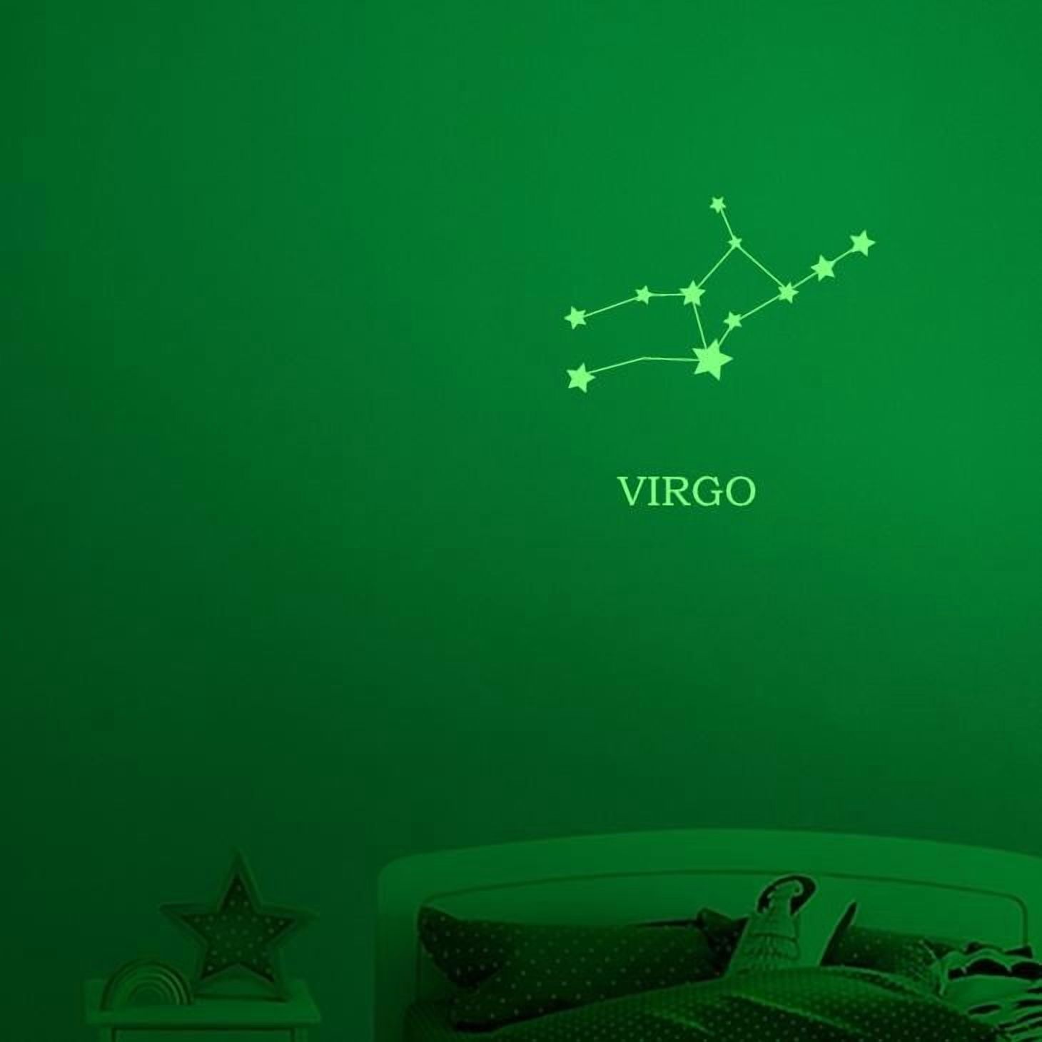 Virgo Vinyl Decal Sticker Luminescent Neon Glow Lime Green Linked star ...