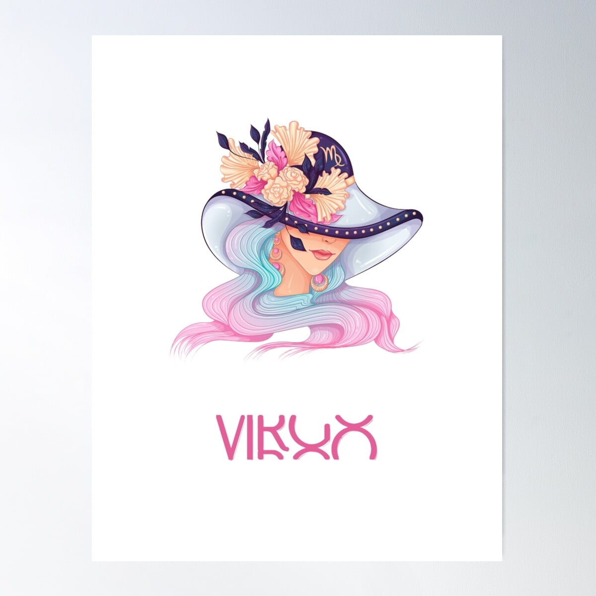 Virgo Zodiac Art – Elegant Virgo Aesthetics Poster Wall Art, Modern ...