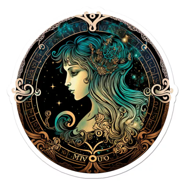 Virgo Zodiac Astrology Sticker Phone Decal Water Bottle Stickers Car ...