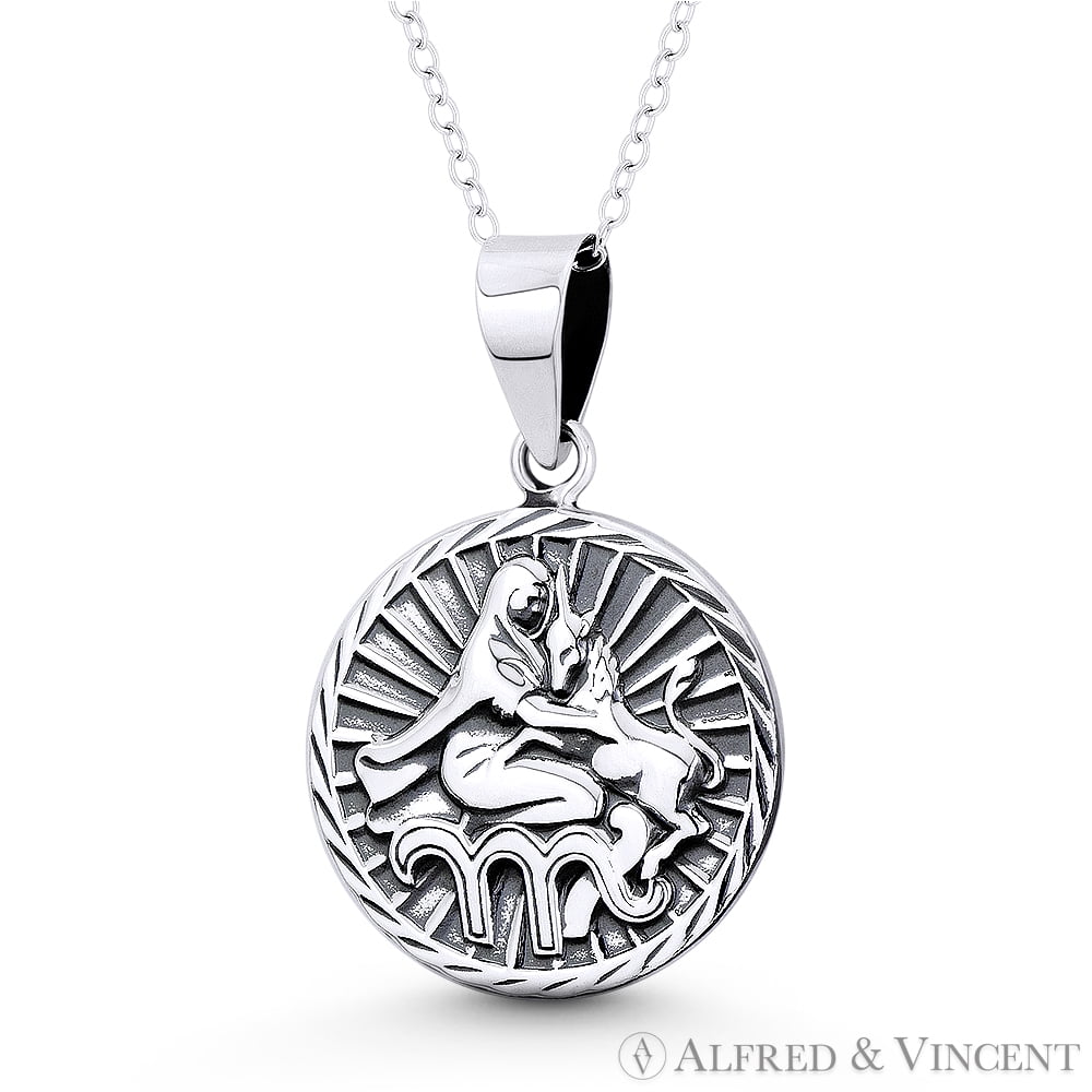 Virgo Zodiac Sign Circle Astrology Charm 31x20mm (1.5x0.8in) Pendant ...