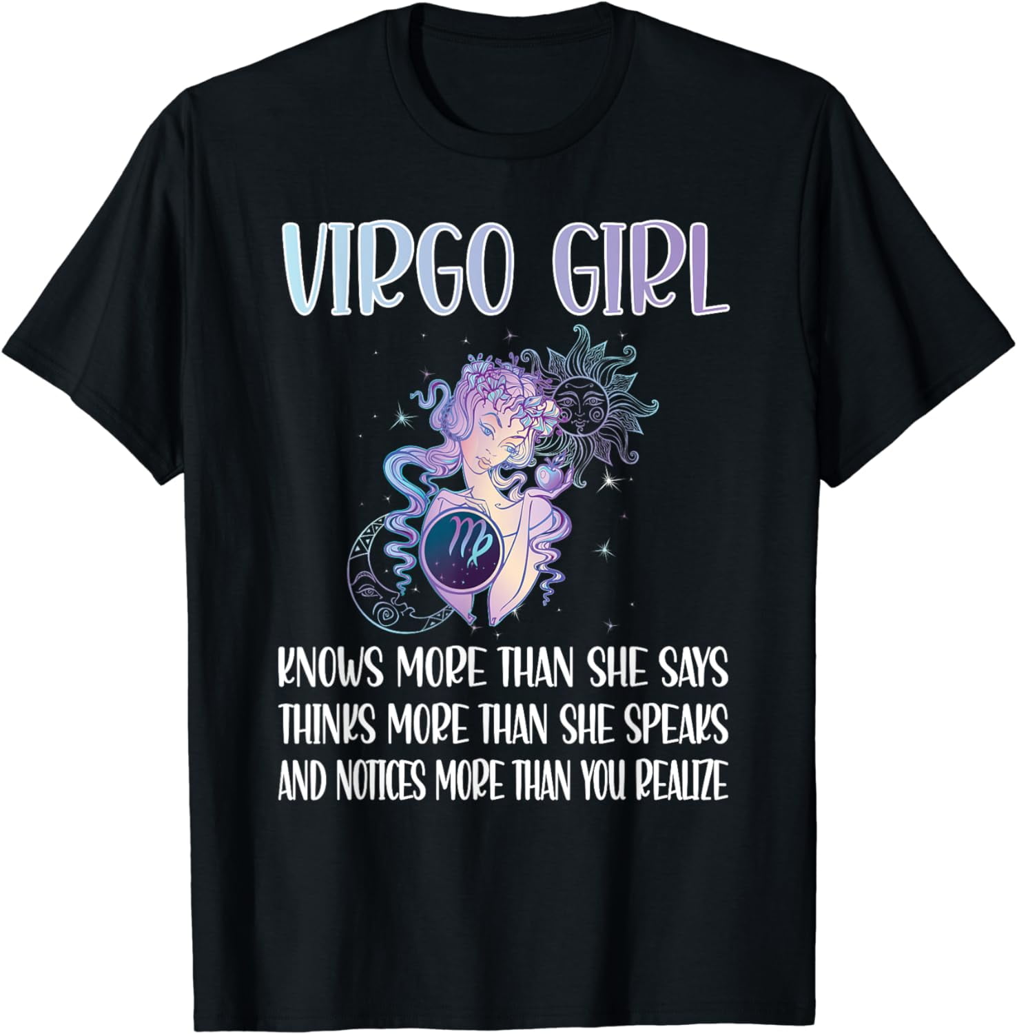 Virgo Zodiac Sign Girl Virgo Horoscope Astrology T-Shirt - Walmart.com