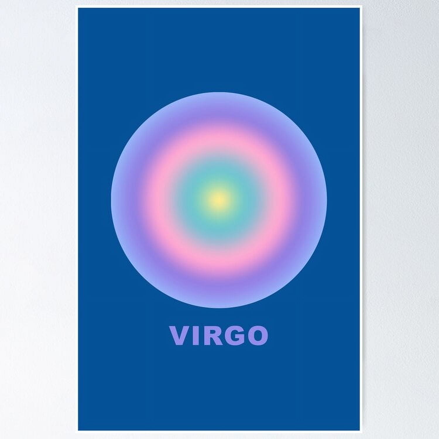 Virgo Zodiac Sign Stylish Gradient Ombre UNFRAMED Poster, 18x24 ...