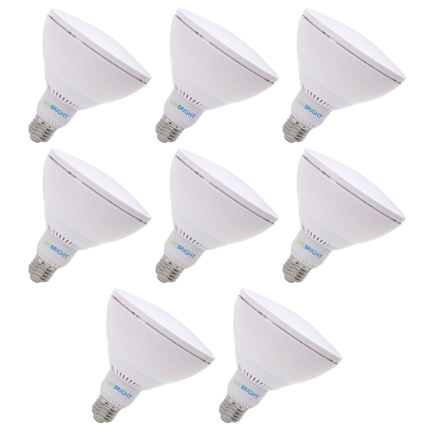 Viribright 100-Watt EQ PAR38 E26 LED Indoor Flood Light Bulb 8-Pack - 2700K Warm White - Walmart.com
