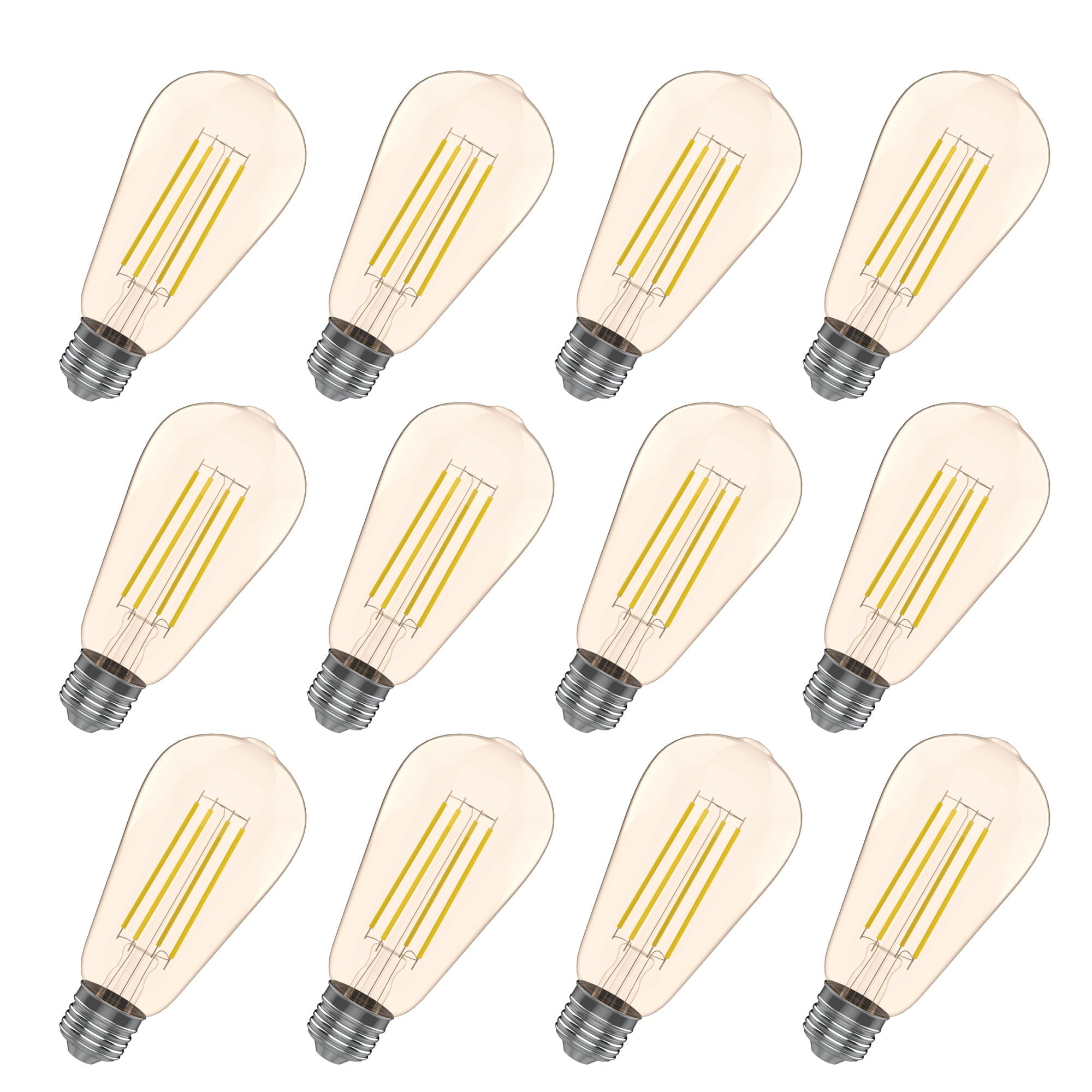 Viribright 40-Watt Equivalent ST19 E26 LED Edison Light Bulb Rustic ...