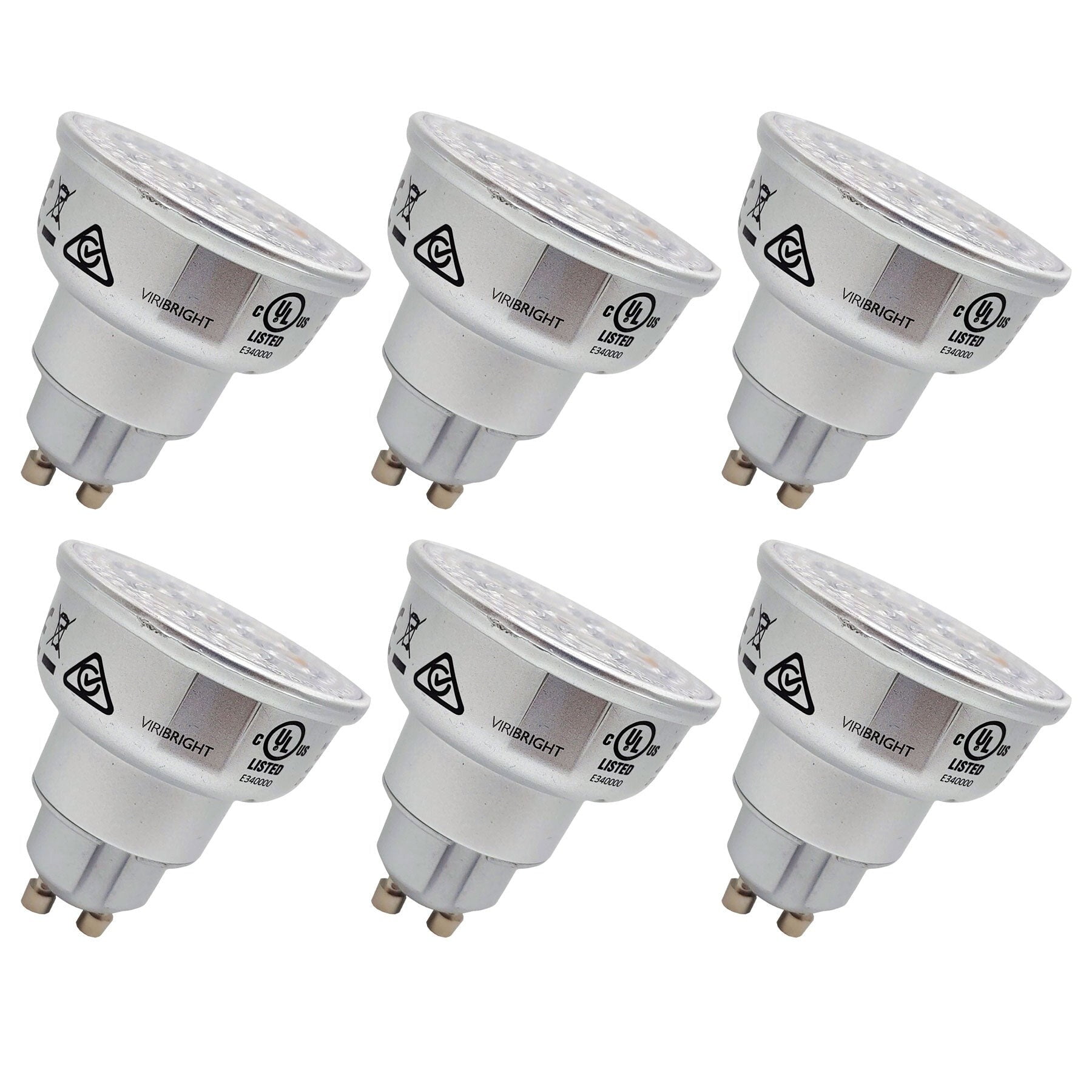 Viribright 50 Watt Eq Mr16 Gu10 Led Spot Flood Light Bulb 6 Pack