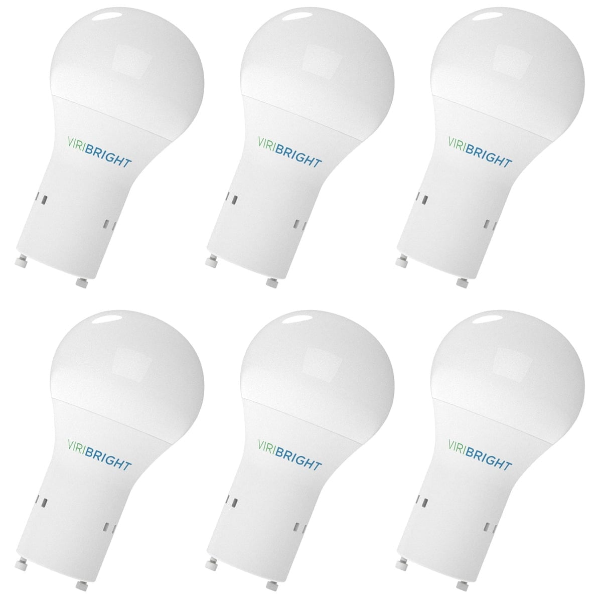 Viribright LED 60-Watt EQ A19 GU24 General Purpose Light Bulb 24-Pack - 2700K Soft White ...