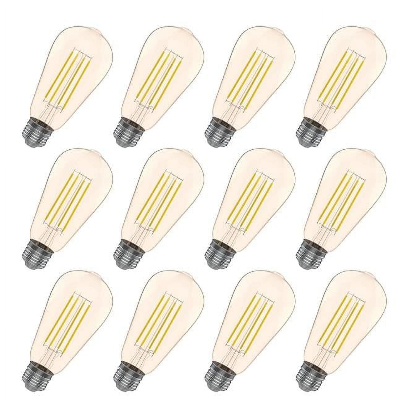 Viribright 641350-12SC 40W Equivalent ST19 Decorative Bulb Amber Glass ...