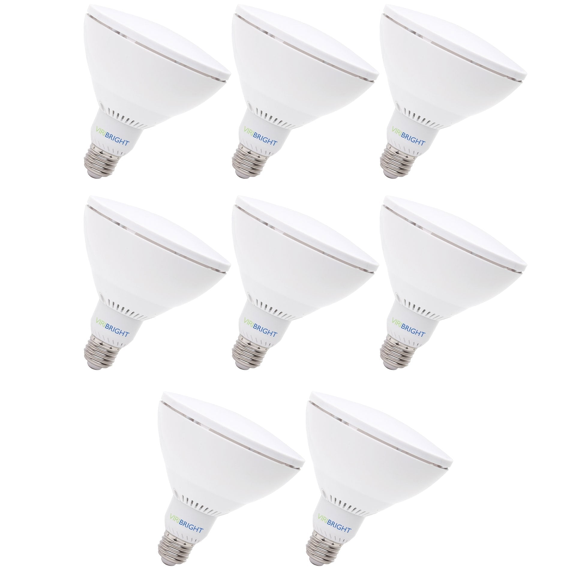 Viribright 75-Watt EQ PAR38 E26 LED Indoor Flood Light Bulb 8-Pack - 4000K Cool White - Walmart.com
