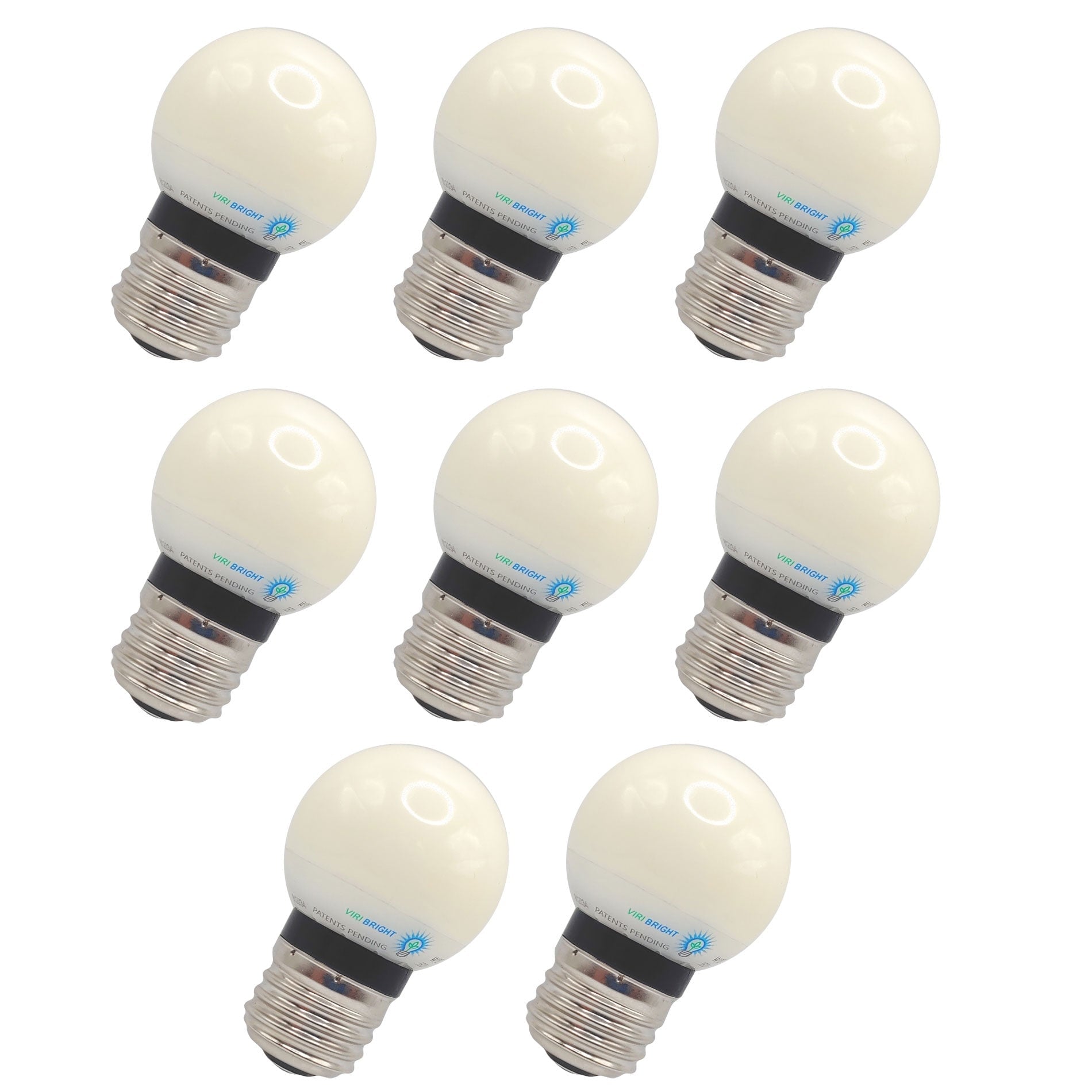 Viribright LED 25-Watt EQ G15 E26 Mini Globe Light Bulb 8-Pack - 4000K ...