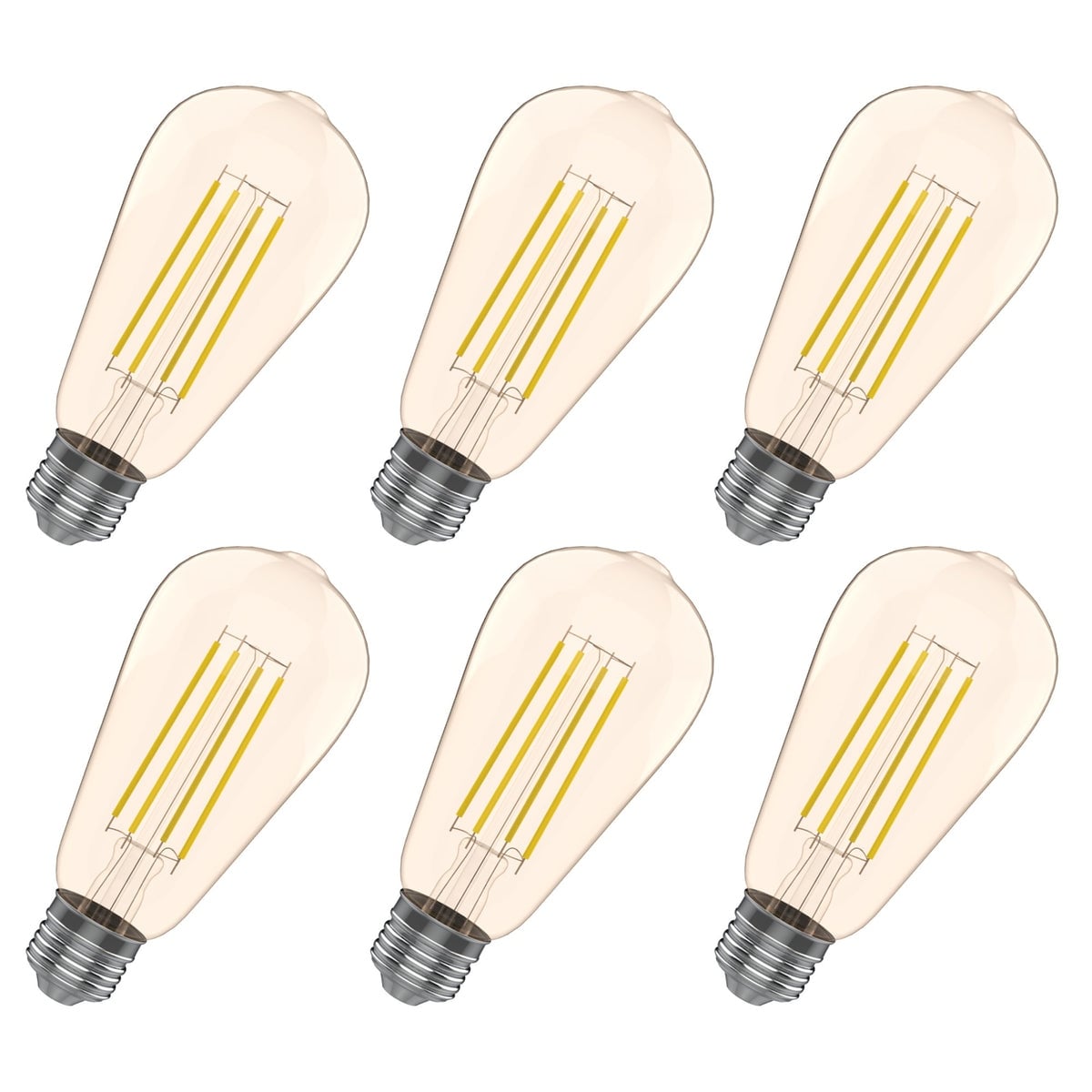 Viribright 40-Watt EQ ST19 E26 Antique Style Amber LED Edison Light ...