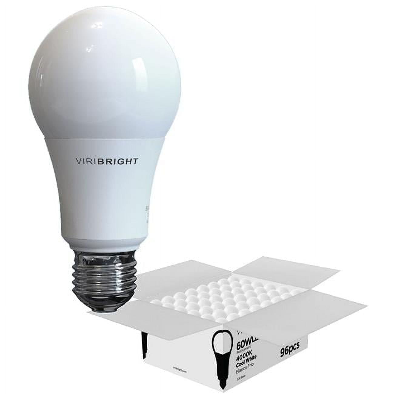 Viribright Pro Pack 60-Watt A19 E26 General Purpose LED Light Bulb 48 PK 96-Pack - 4000K Cool ...