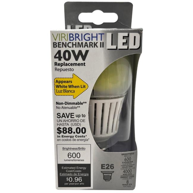 Kole Imports 40 watt Replacement Benchmark II LED A19 E26 Light Bulb ...