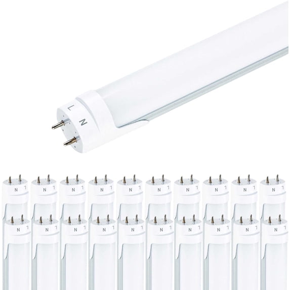 Viribright 18W 4ft LED Tube, Ballast Bypass T8, 2350 Lumens, 5000K ...