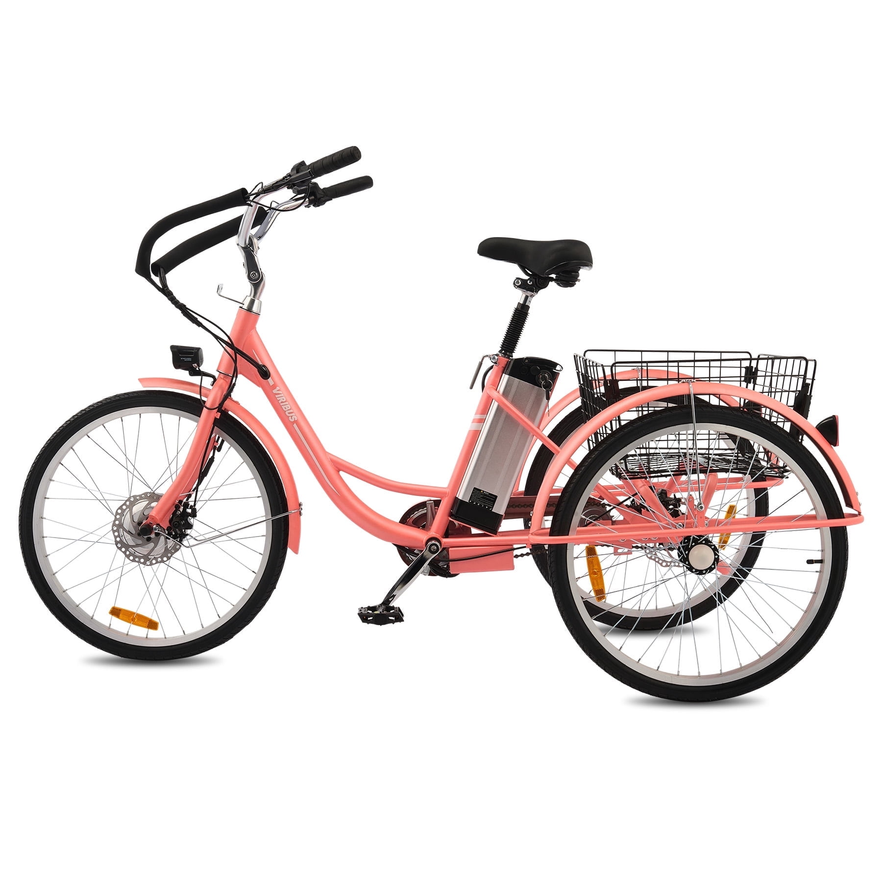 "Viribus Heavy Duty 24"" Electric Tricycle, 350W Cruiser Bike with ...