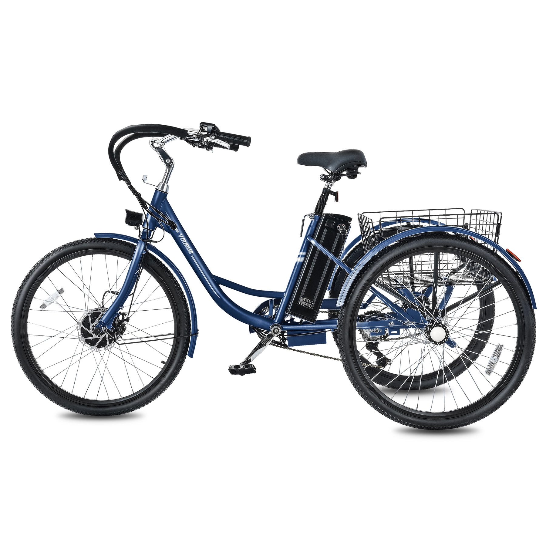 Viribus 24" Electric Tricycle for Adults with 7 Speeds 36V 13Ah Battery ...