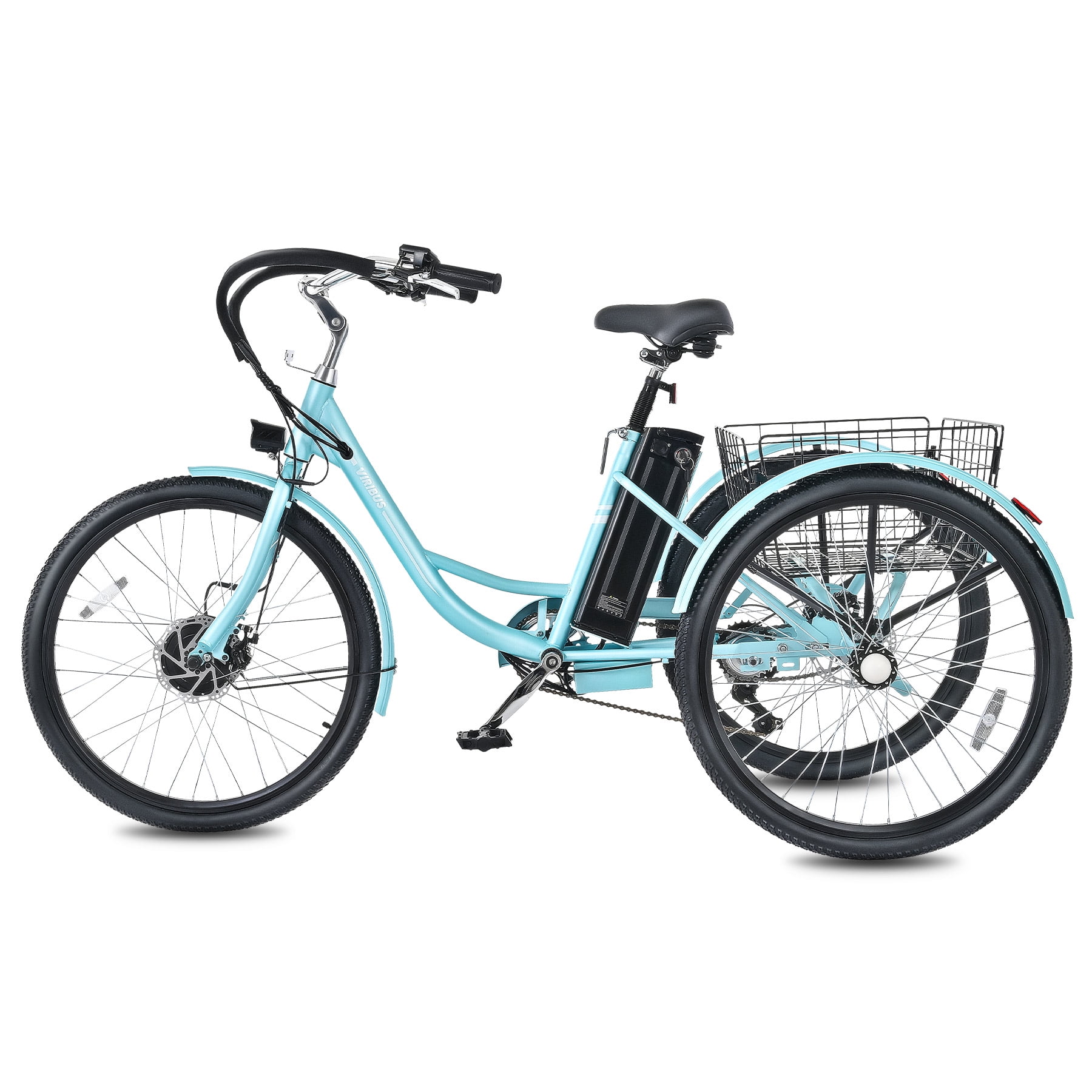 "Viribus Heavy Duty 24"" Motorized Electric Tricycle for Adults with ...