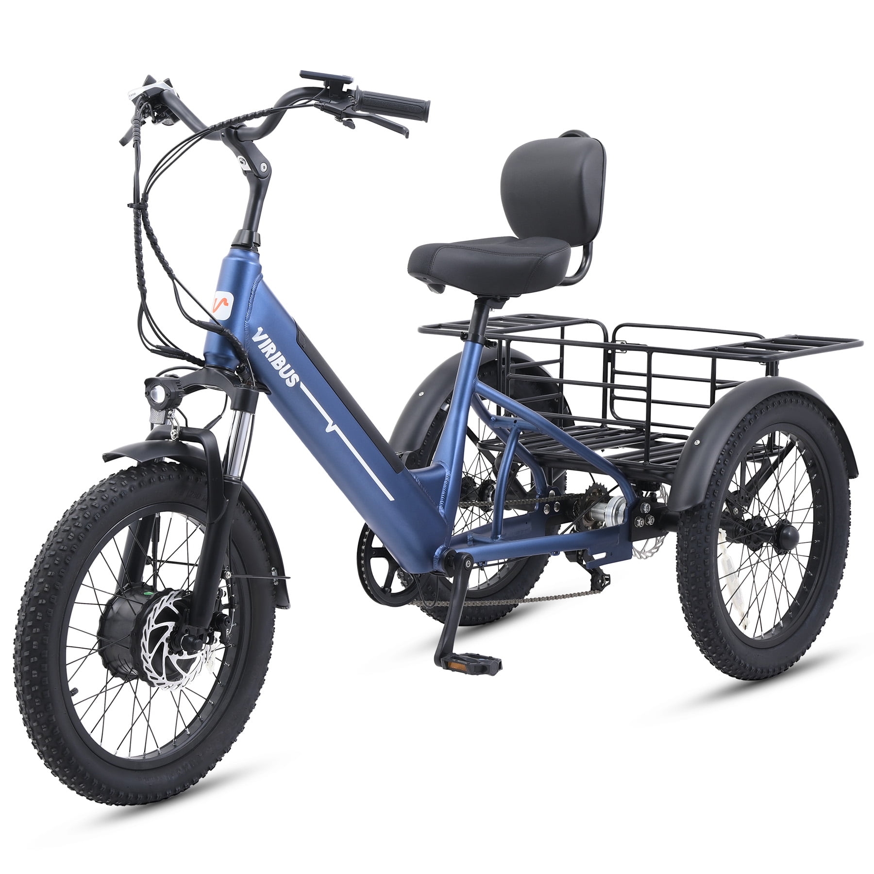 Viribus Electric Tricycle for Adults, 500W Motor 48V 15Ah Electric ...