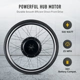 Bestco Electric Bike Conversion Kit 26" Front Wheel 500W Hub Motor LCD PAS eBike Set - Walmart.com