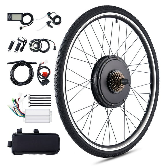 Electric Bike Motor Rear Wheel Kit, 1000W 48V E-Bike Conversion Kit Electric Bicycle Motor ...