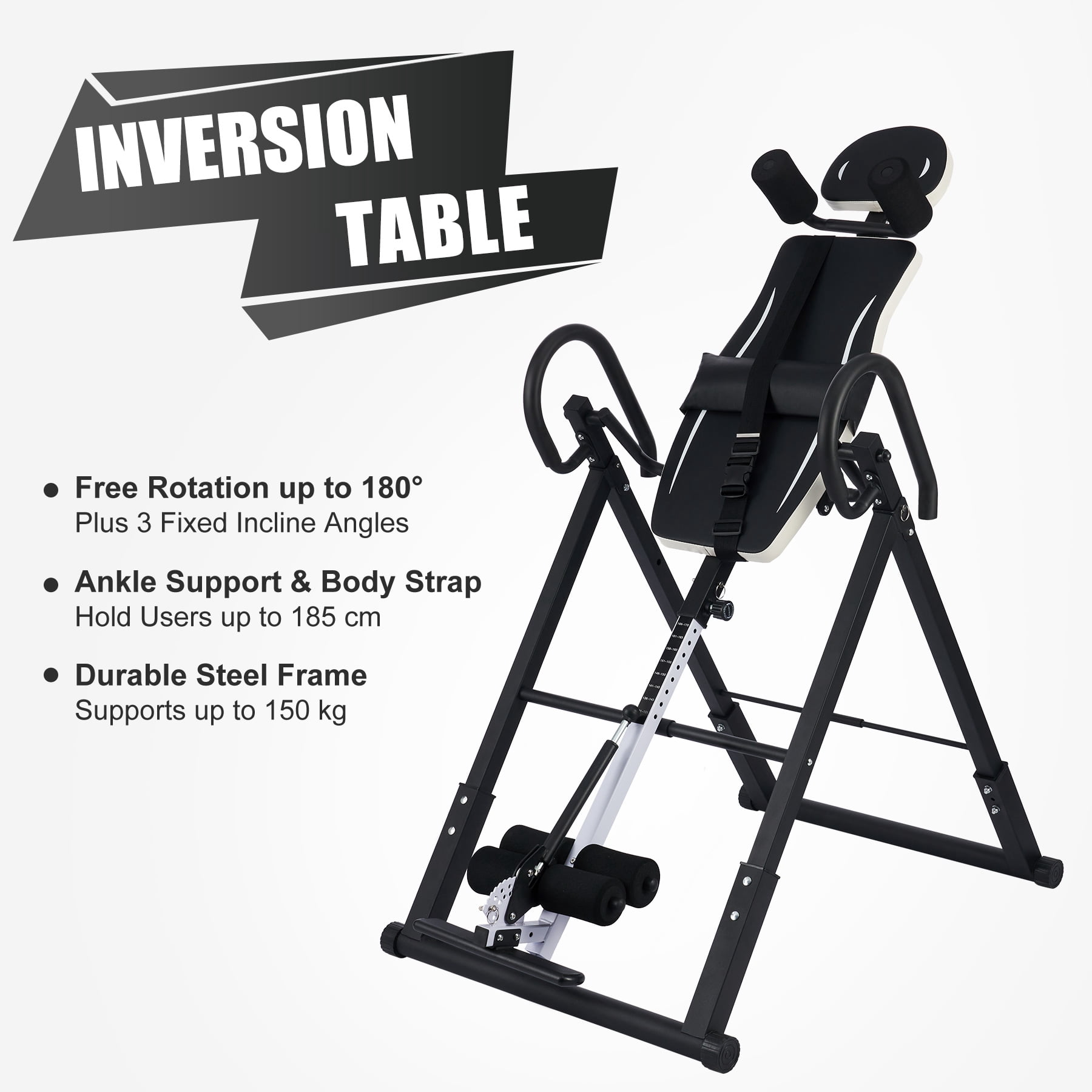 Viribus Folding Inversion Table for Home Workouts and Pain Relief ...