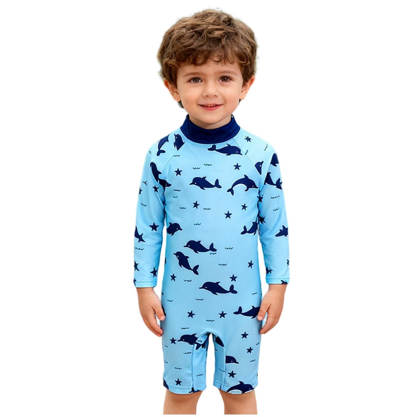 Virmaxy Animal Printed Long Sleeve One Piece Swimsuit with Zipper Cute ...